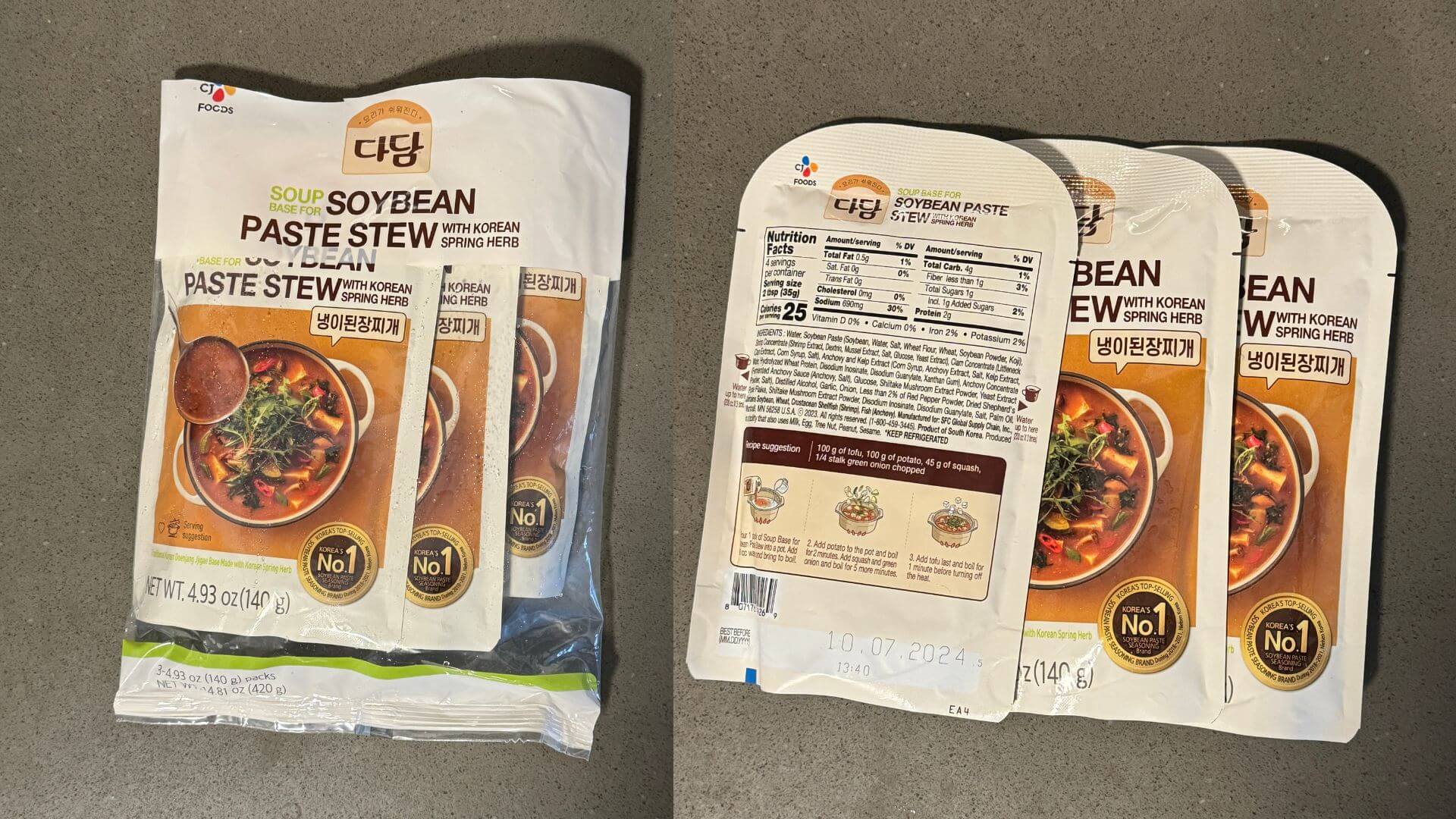 CJ Dadam Soybean Paste Stew with Korean Spring Herb: A Delightful Taste of Korea in the US - K ...