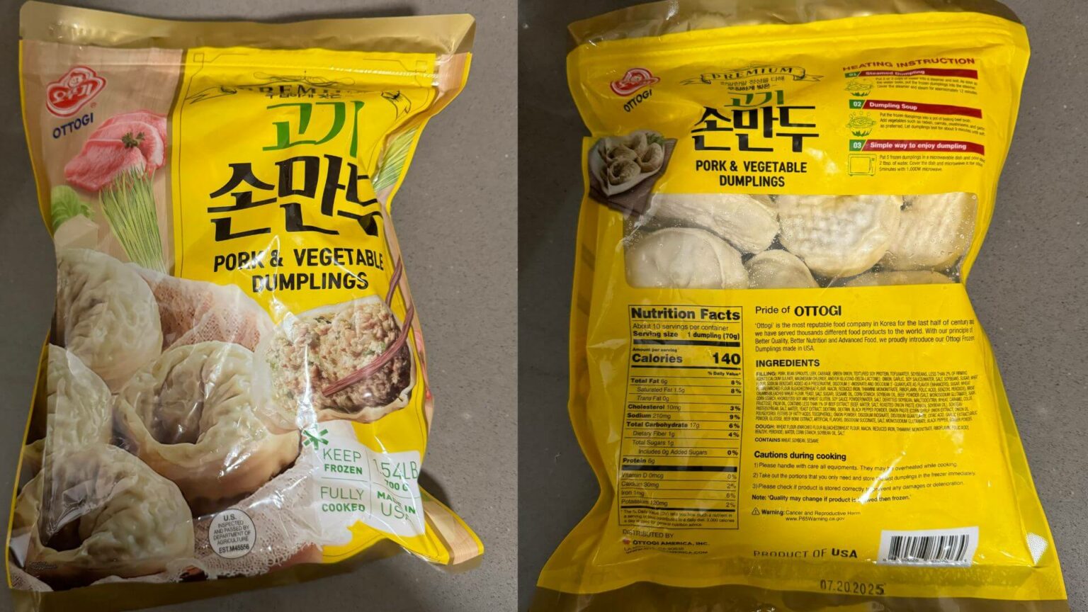 Two Must-Try Ottogi Premium Dumplings for Dumpling Lovers! - K Food Reviews